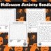 Halloween Activity Book Bundle Sheets, Halloween Indoor Fun Games for ...