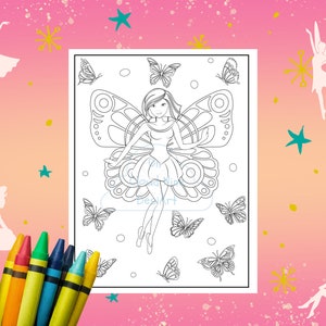 Fairy Coloring Pages, Fairy Coloring Book for Girls, Magical Fairy ...