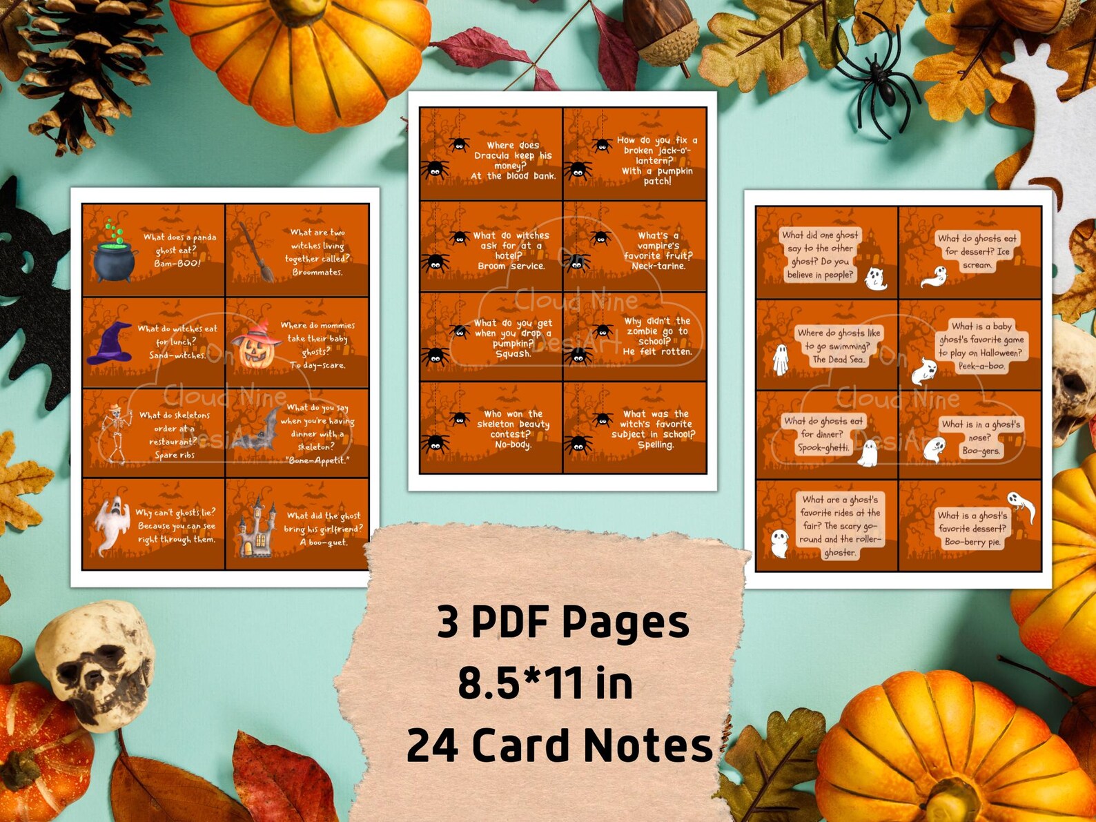Halloween Lunchbox Notes for Kids, Printable Halloween Lunchbox Jokes ...