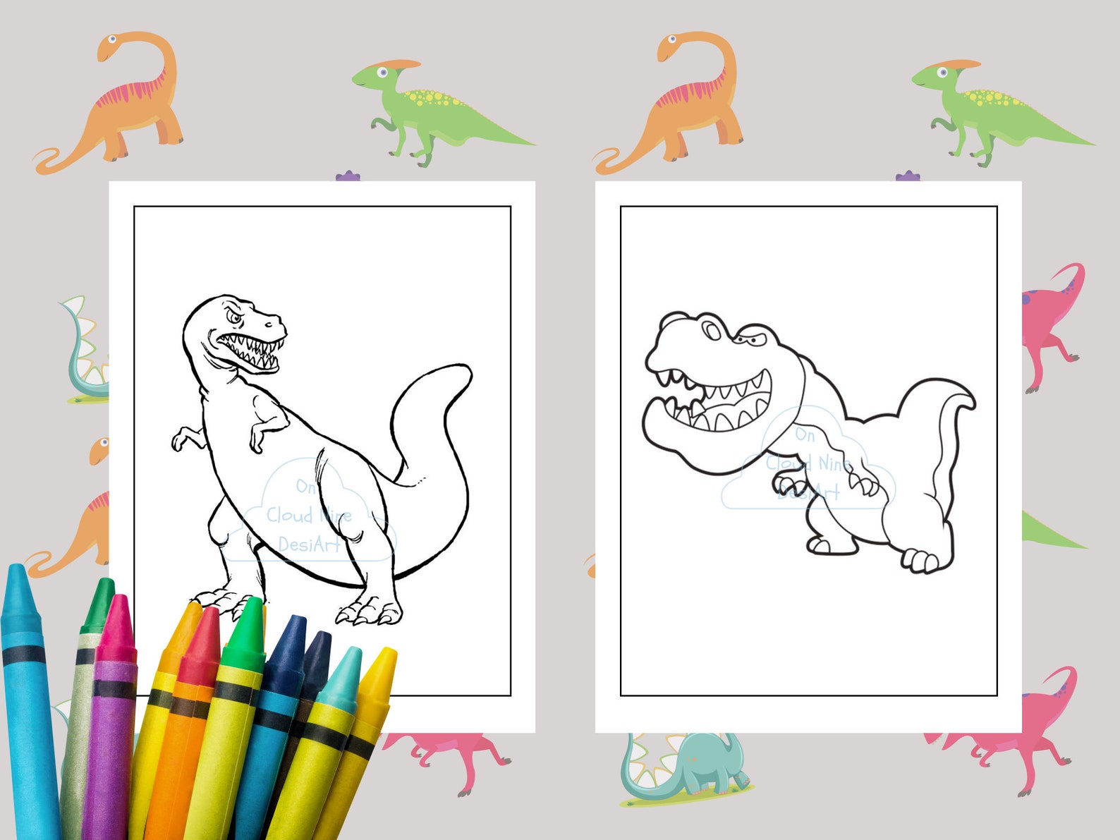 Dinosaur Coloring Pages, Dinosaur Coloring Book for Kids, Dinosaur ...