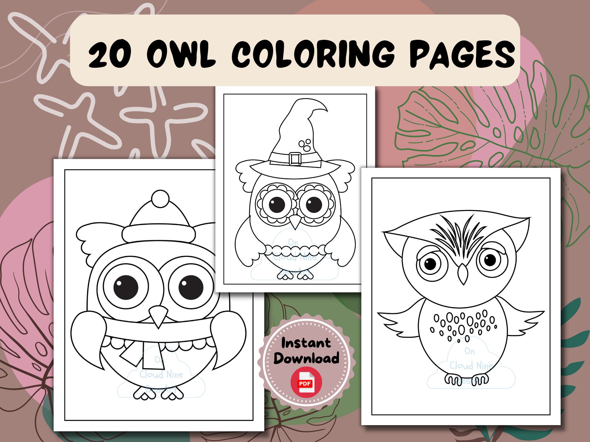 Kids Coloring Pages Owl, 20 Owl Printable Coloring Sheets, Owl Coloring ...