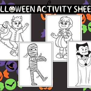 Halloween Activity Book Bundle, Printable Halloween Games for Kids ...