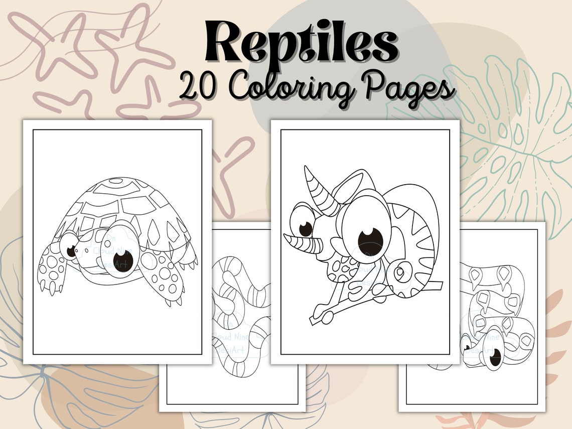 Reptile Coloring Pages, Reptile Coloring Book, Reptile Printable ...