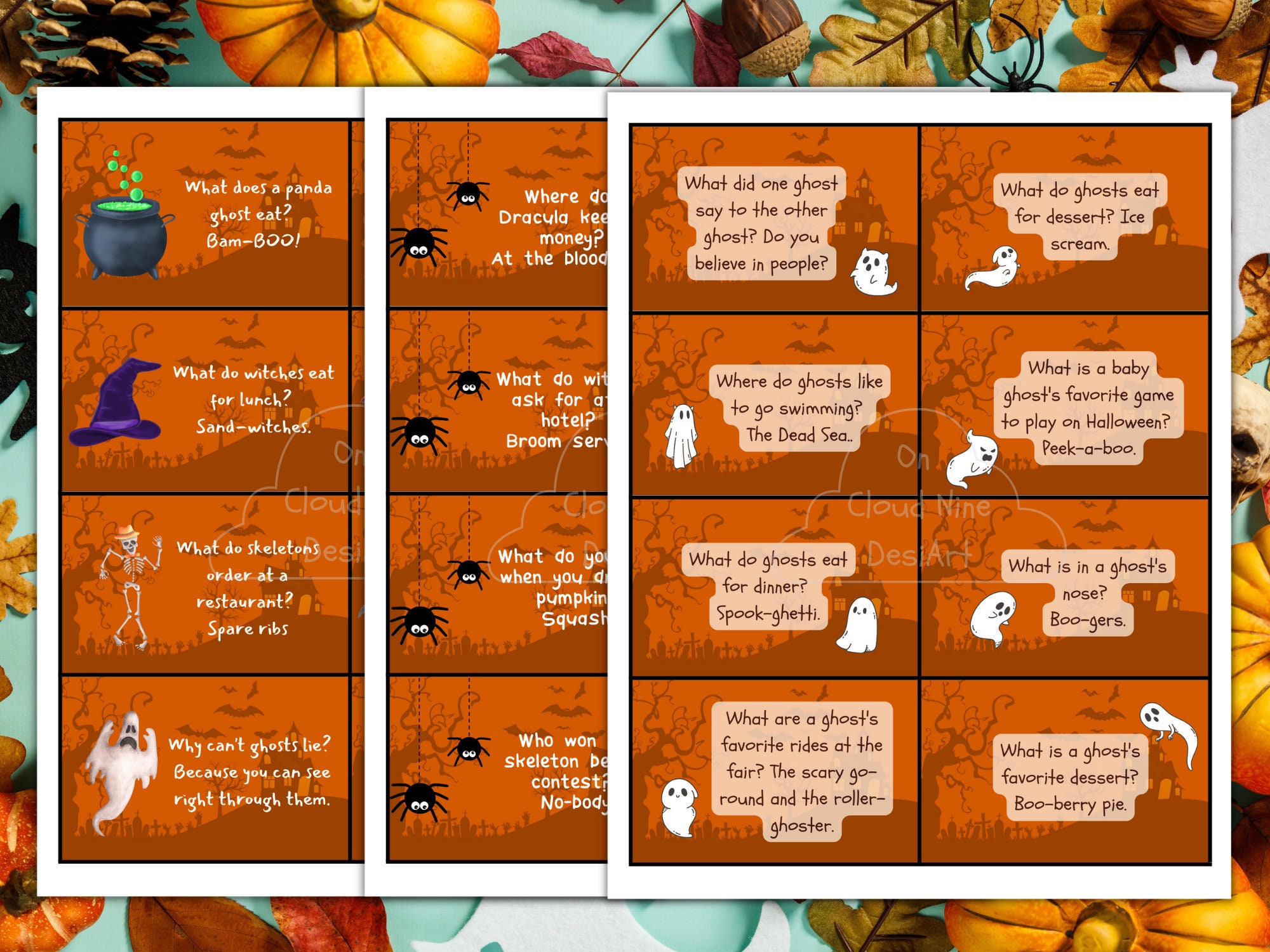 Halloween Lunchbox Notes for Kids, Printable Halloween Lunchbox Jokes ...