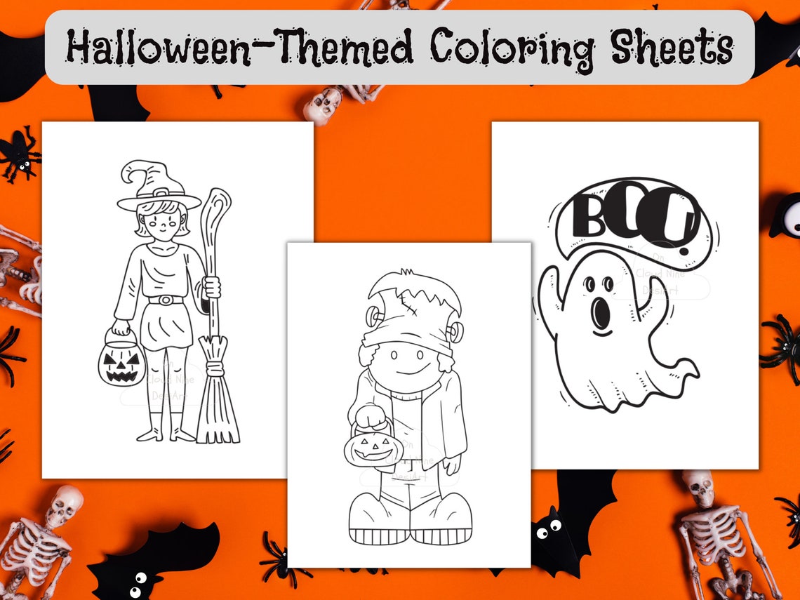 Halloween Coloring Pages, Spooky Coloring for Kids, Halloween ...