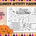 Halloween Placemat Kids Halloween Placemat Printable - Etsy
