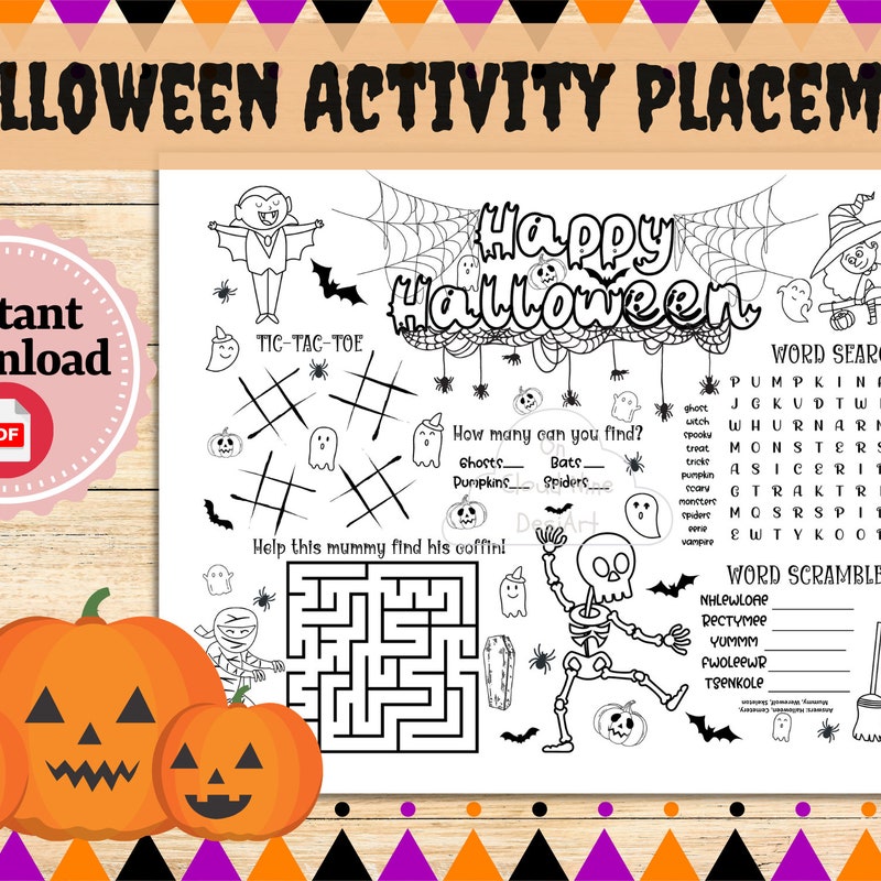 Halloween Placemat - Etsy