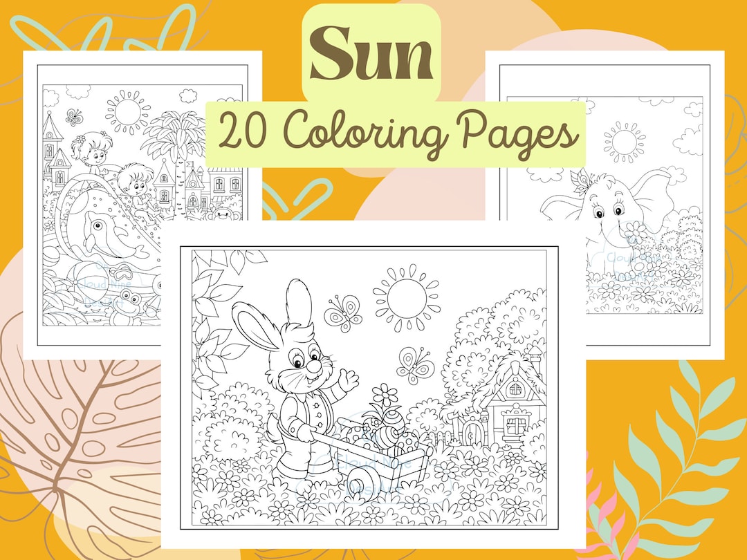 Sun Coloring Pages, Sun Coloring Book, Sun Coloring Sheets for Kids ...