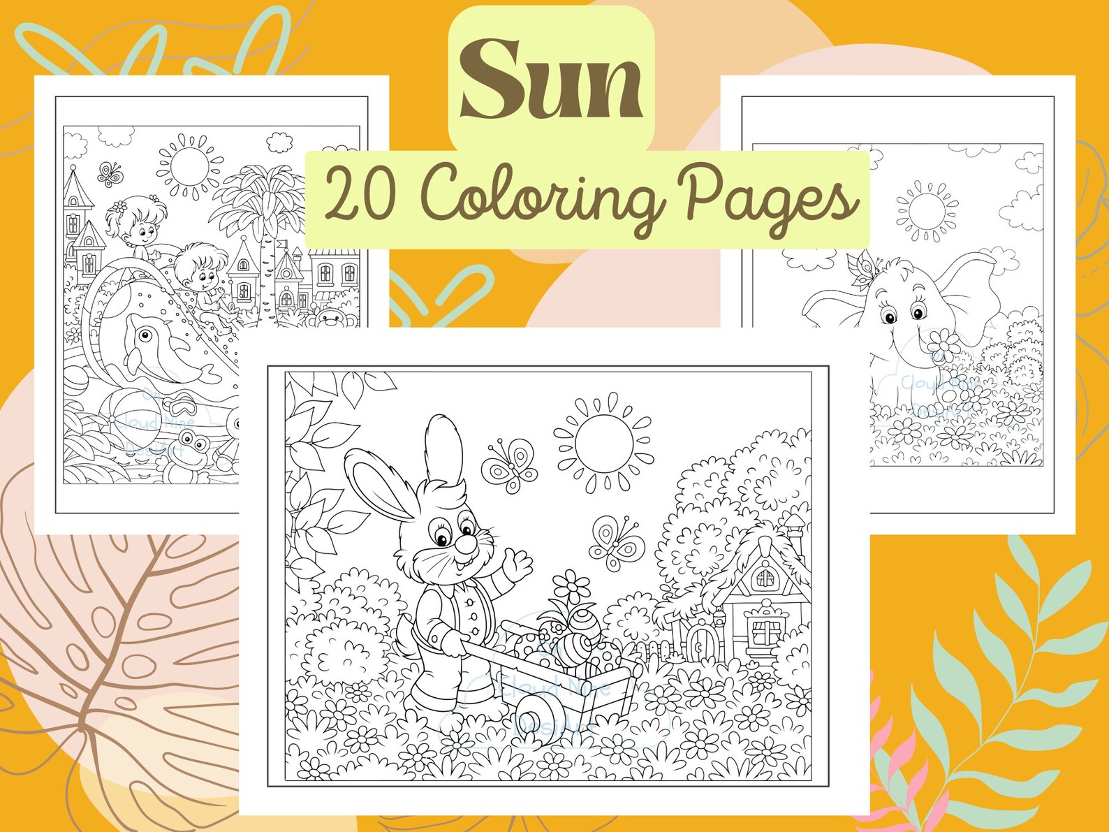 Sun Coloring Pages Sun Coloring Book Sun Coloring Sheets for - Etsy