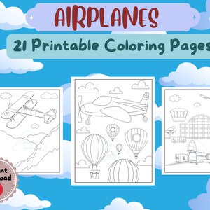 Airplanes Coloring Pages, Airplanes Coloring Book for Kids, Planes ...