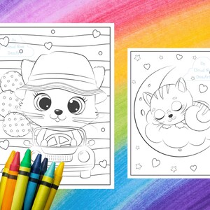 Kitten Coloring Pages, Cute Kitten Coloring Book, Printable Activity ...