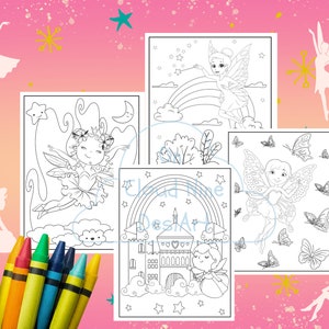 Fairy Coloring Pages, Fairy Coloring Book for Girls, Magical Fairy ...