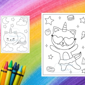Kitten Coloring Pages, Cute Kitten Coloring Book, Printable Activity ...