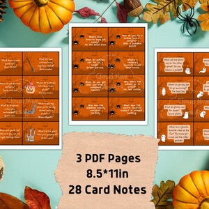 Halloween Lunchbox Notes for Kids, Printable Halloween Lunchbox Jokes ...