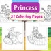 Princess Coloring Pages, Princess Coloring Book for Girls, Princess ...