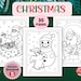 Christmas Coloring Pages for Kids, Winter Coloring Book, Santa, Snowman ...