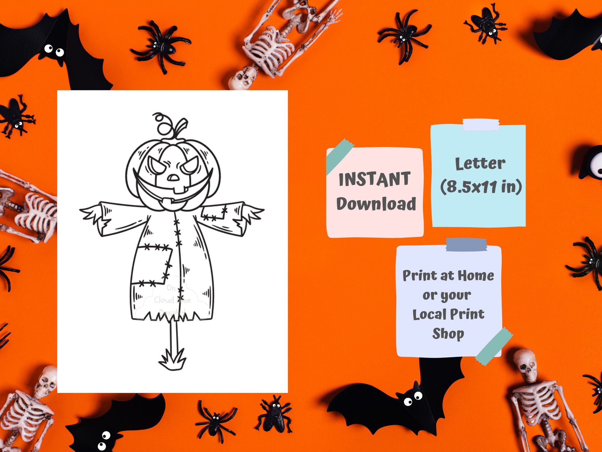 Halloween Coloring Pages, Spooky Coloring for Kids, Halloween ...