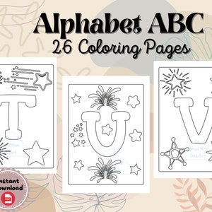 Alphabet ABC Coloring Pages, Alphabet Letters Coloring Book, Learning ...