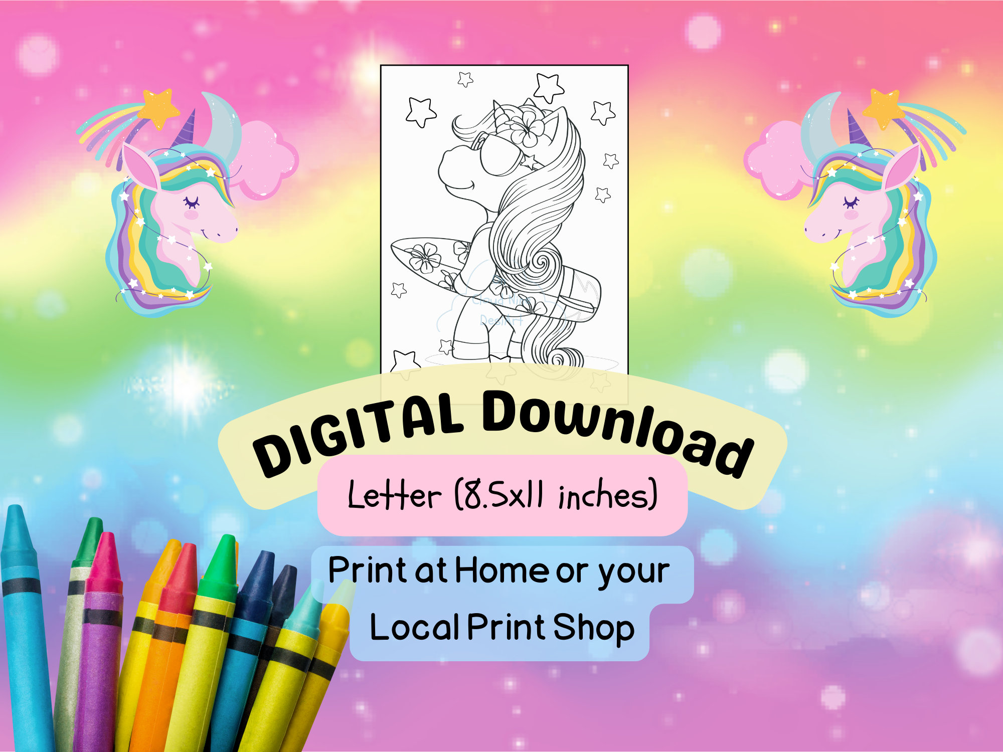 Unicorn Coloring Pages, Unicorn Coloring Book for Girls, Unicorn ...