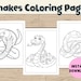 Snakes Coloring Pages, Snakes Coloring Book for Kids, Snakes Printable ...