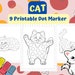 Cat Dot Marker Pages for Kids, Dot to Dot Coloring Pages, Funny Cats ...