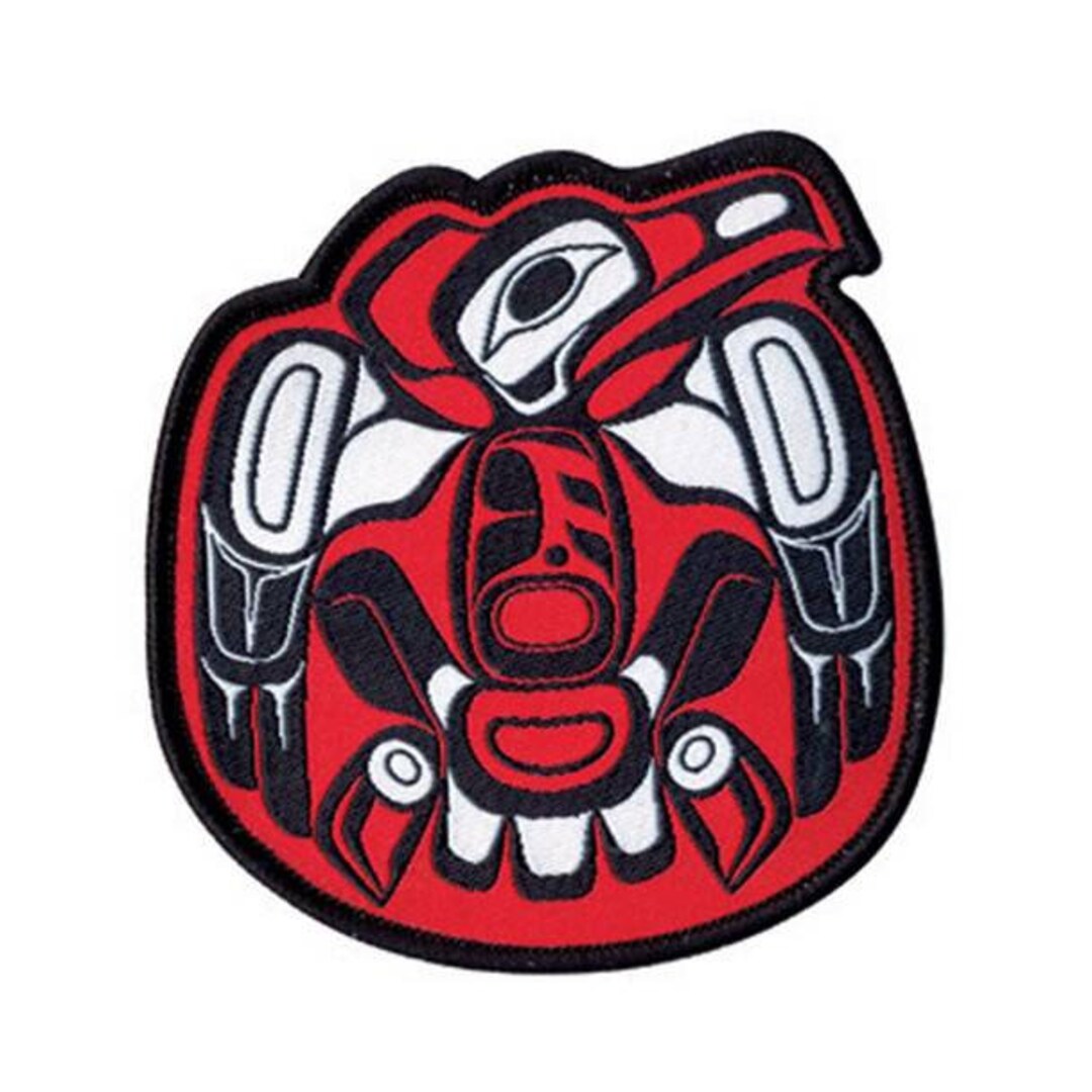 First Nations 2.5 Iron on Patch Raven by Indigenous Tsimshian Artist - Etsy