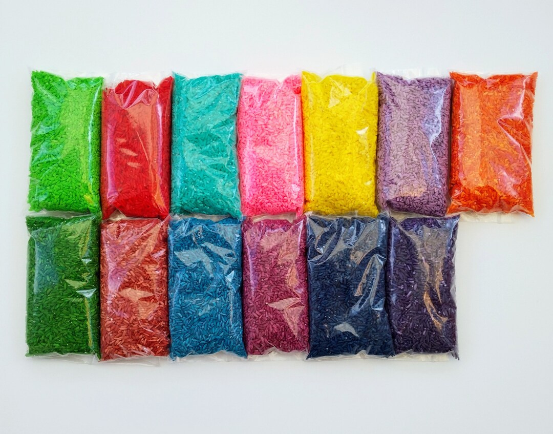 10 Bags of Coloured Rice Rangoli Coloured Rice Vibrant Colours - Etsy