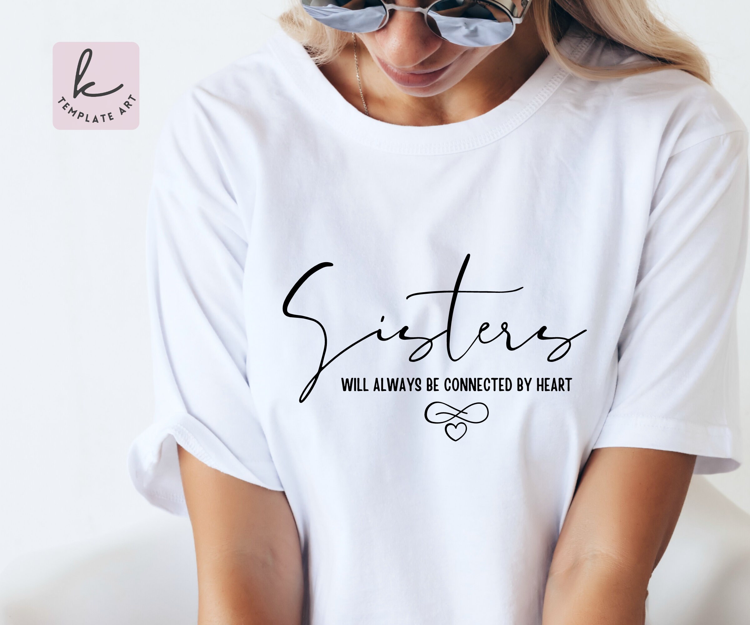 Aesthetic Quote Sisters Will Always Be Connected by Heart Svg - Etsy