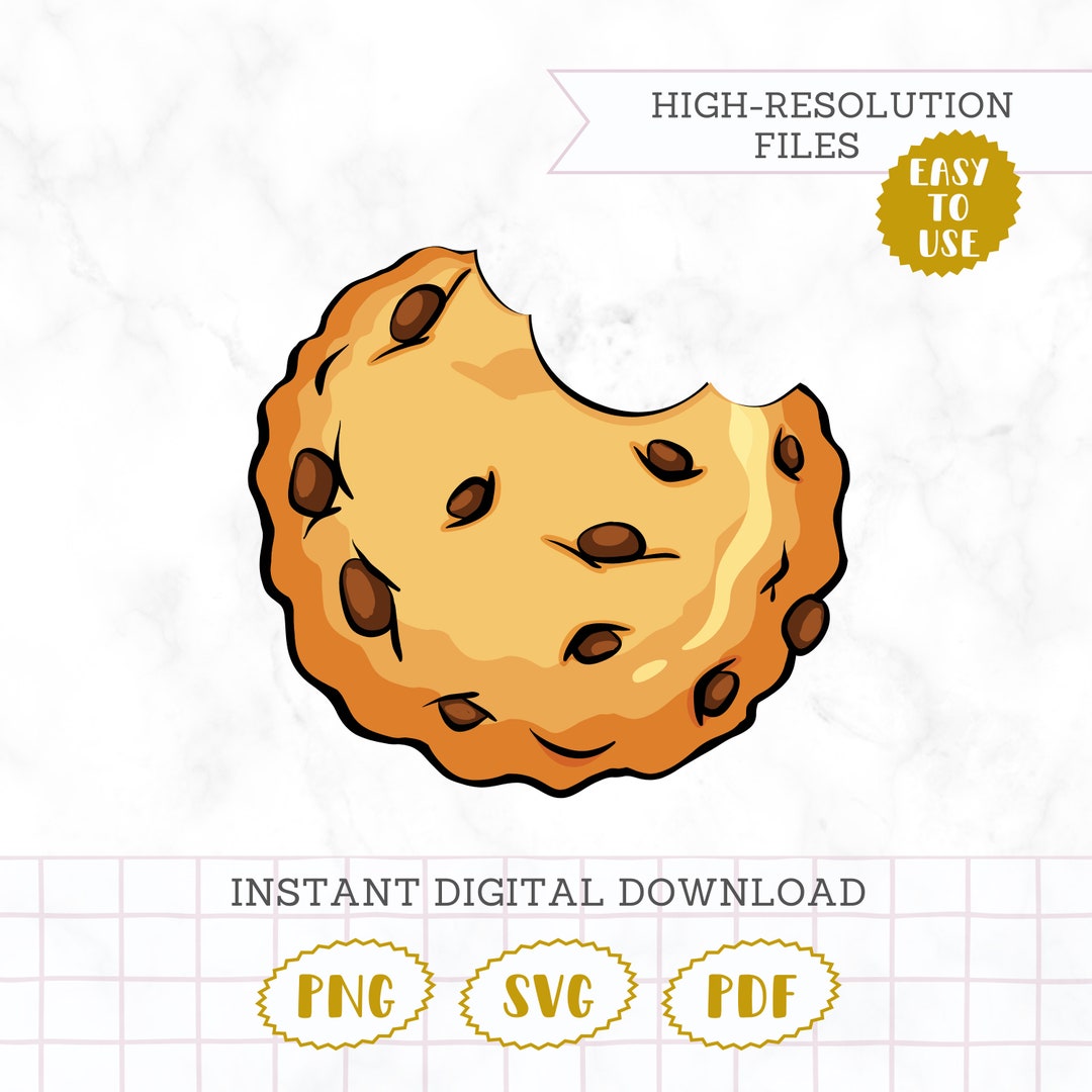 Layered Illustration Chocolate Chip 3D Cookie SVG File Cookie Clipart ...
