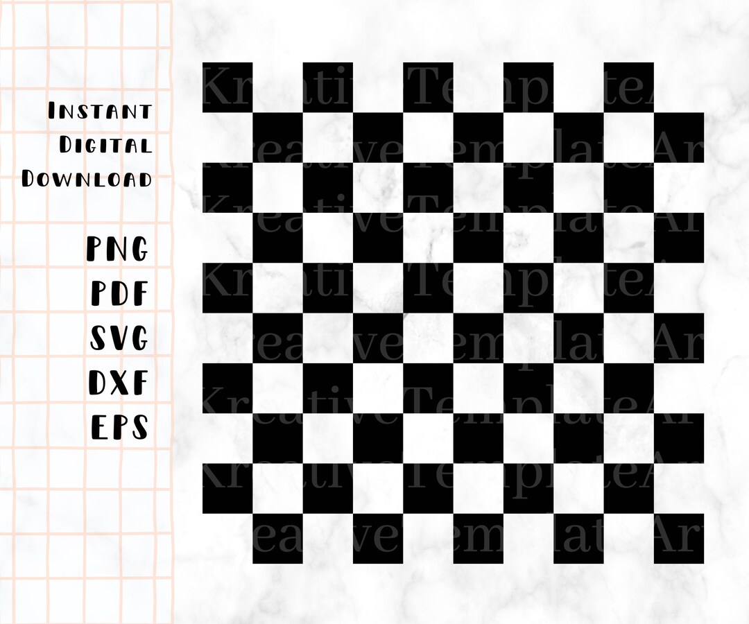 Checkered Pattern DXF Checker Board Pattern. Included Dxf - Etsy