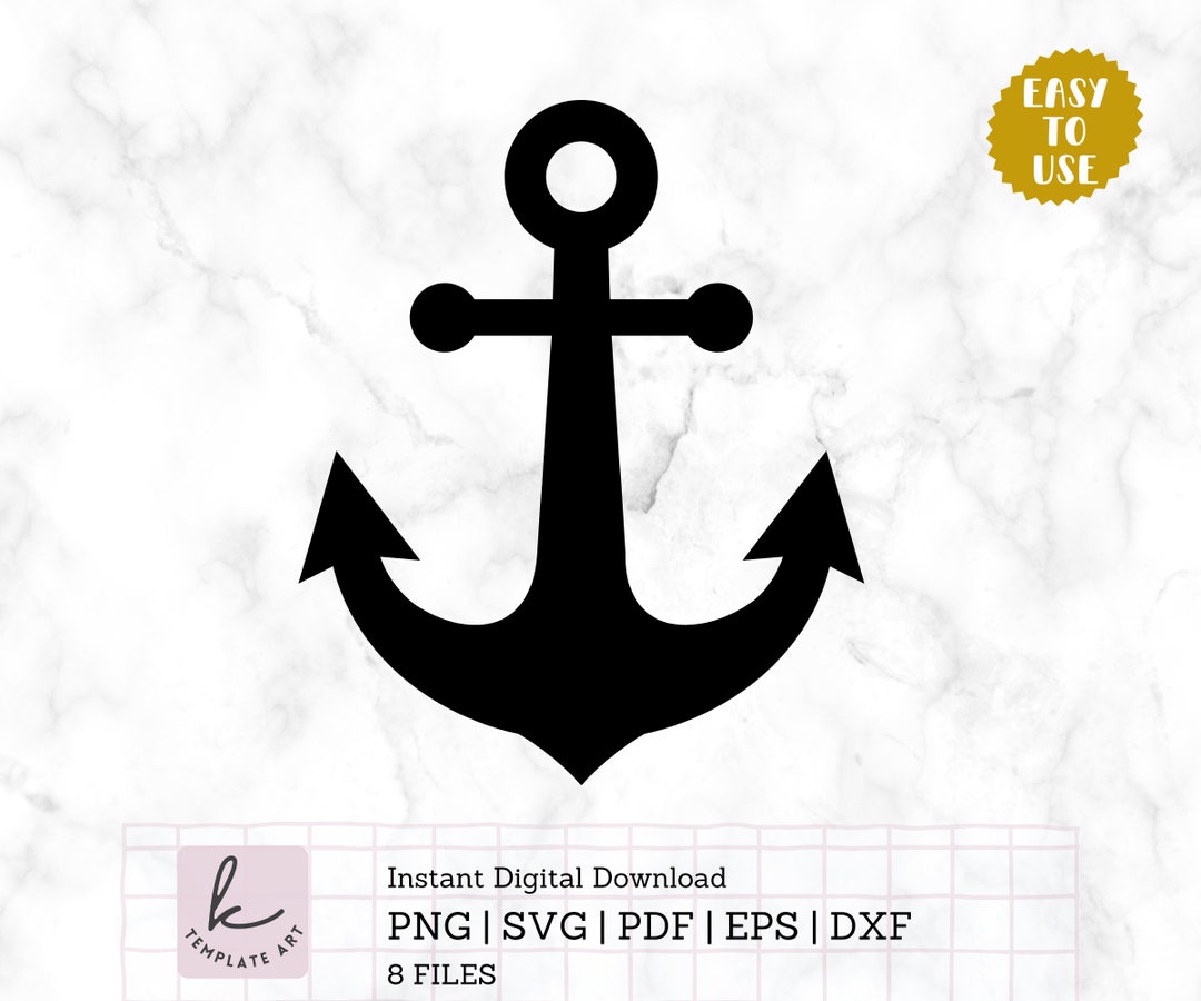 Anchor Svg File for Craft Art, Anchor Cut File, Anchor Vector, Anchor ...