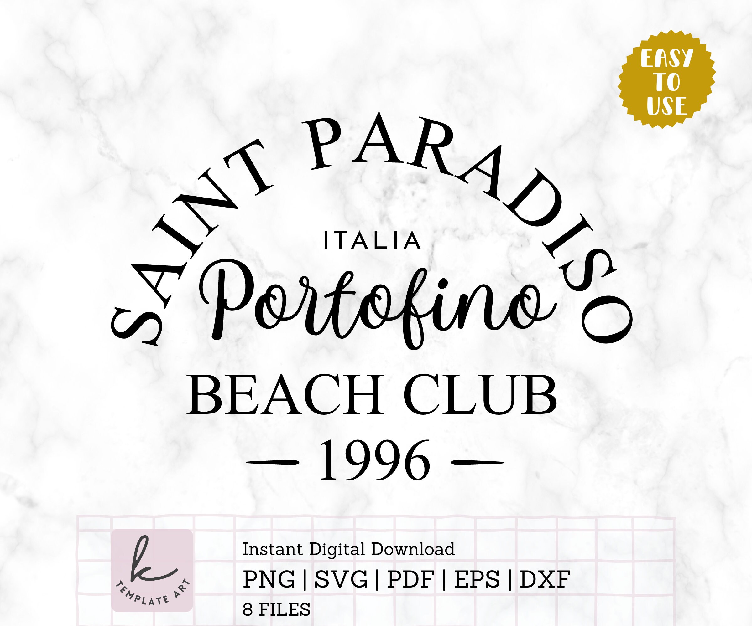 Portofino Italy Beach Club Iconic Italian Style Shirt Svg File, Italy ...