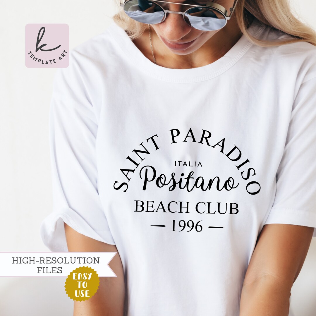 Positano Beach Club SVG, PNG, PDF - Italian Style Shirt (digital ...
