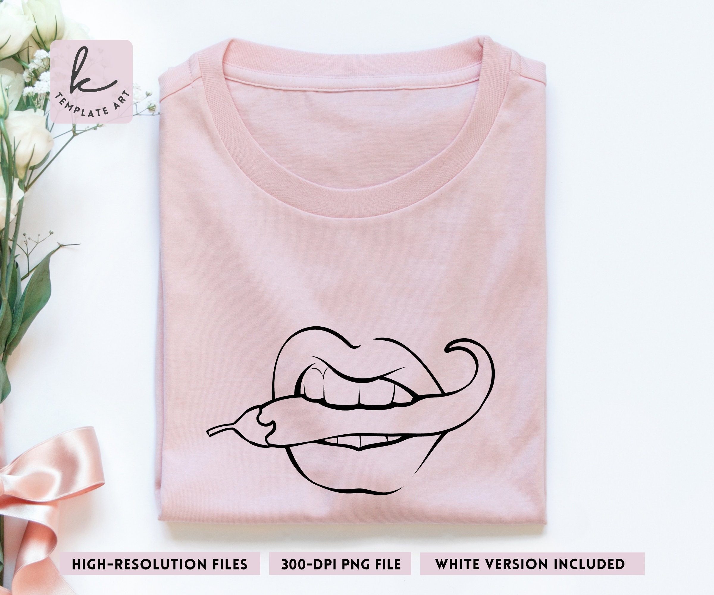 Chilli Lip Vector Art: Hot Pepper SVG, Cricut Cut File (digital ...