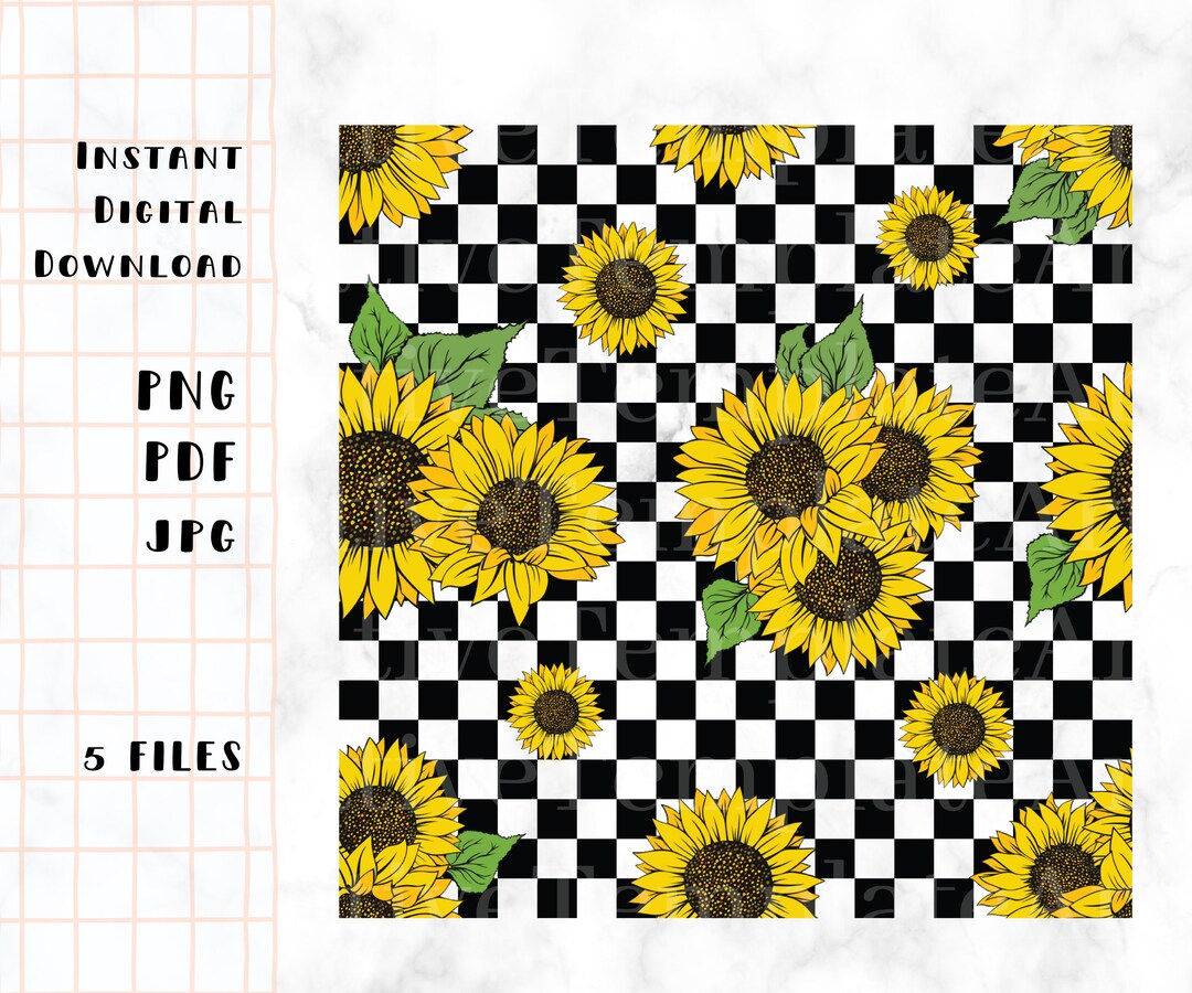 Checkered Pattern, Checker Board Pattern, Sunflower Checker, Checker ...