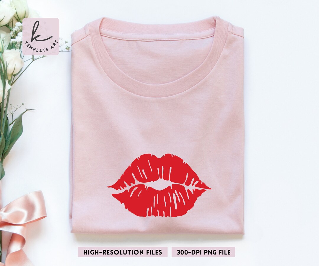 Beautiful Lipstick Kiss DXF and Svg Files for Craft Art, Lips Svg, Cut ...