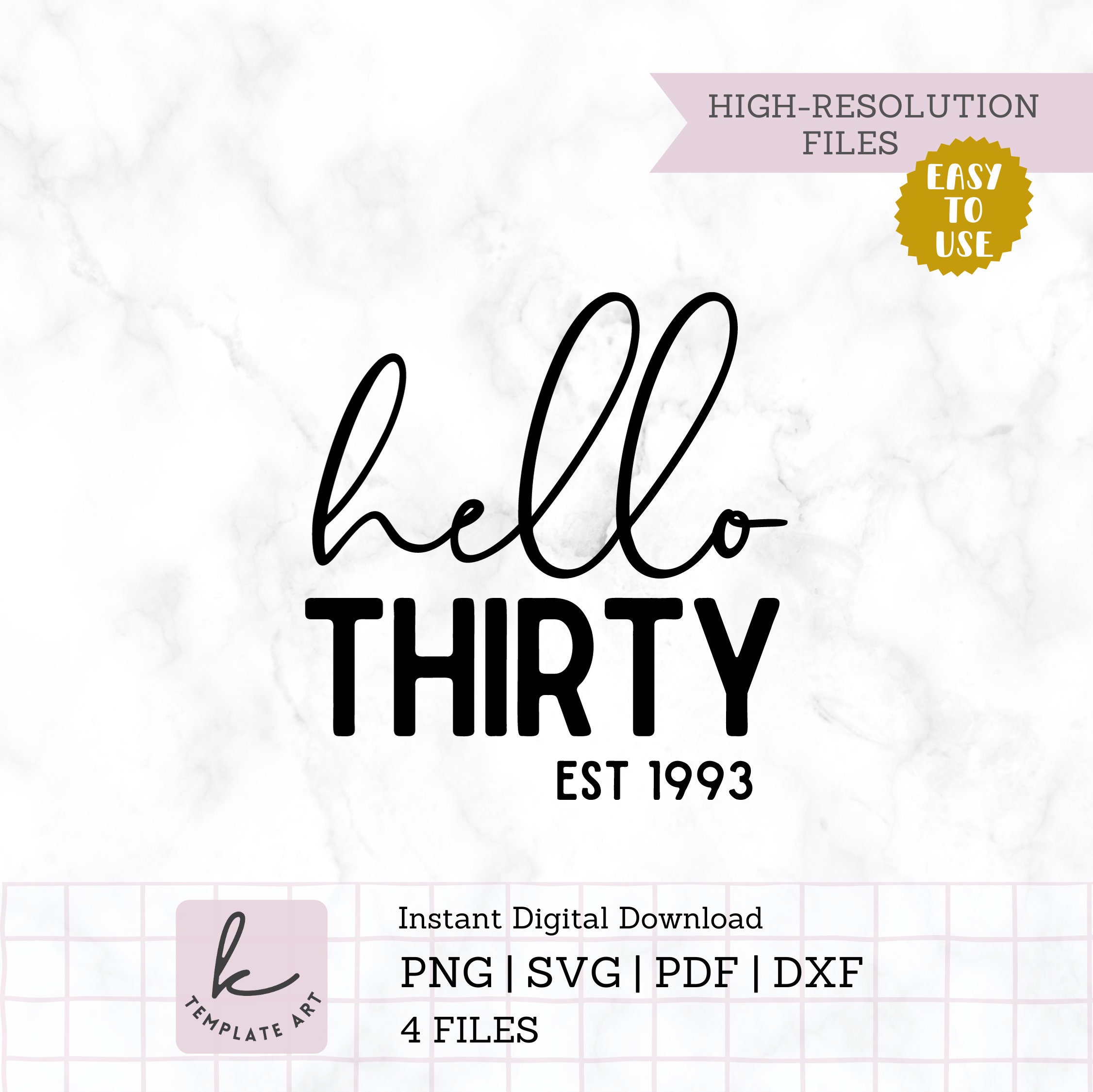 30th Birthday Shirt Svg, Beautiful Hello Thirty Svg, Thirty and ...