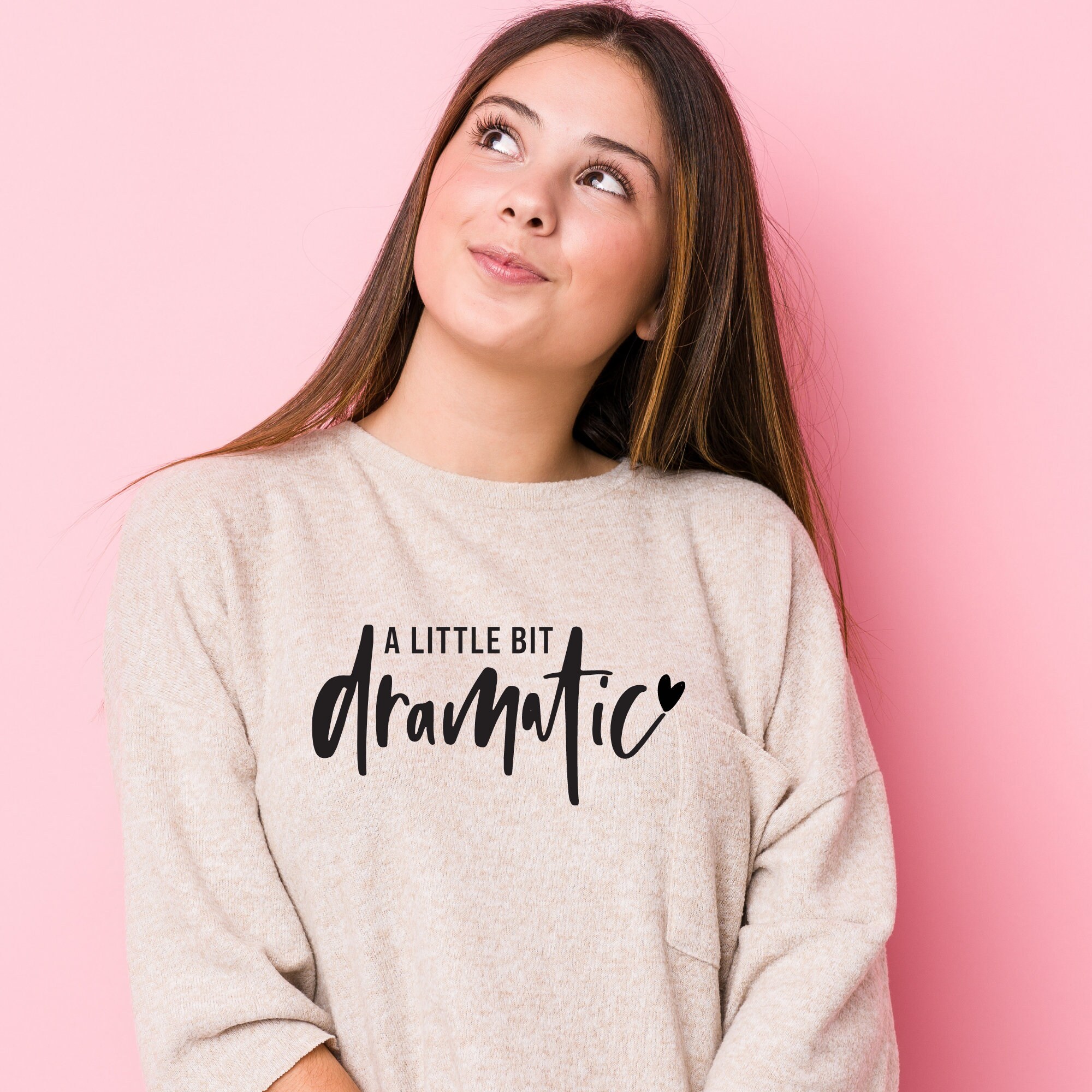 Handwritten Sarcastic Quote A Little Bit Dramatic Shirt Svg - Etsy
