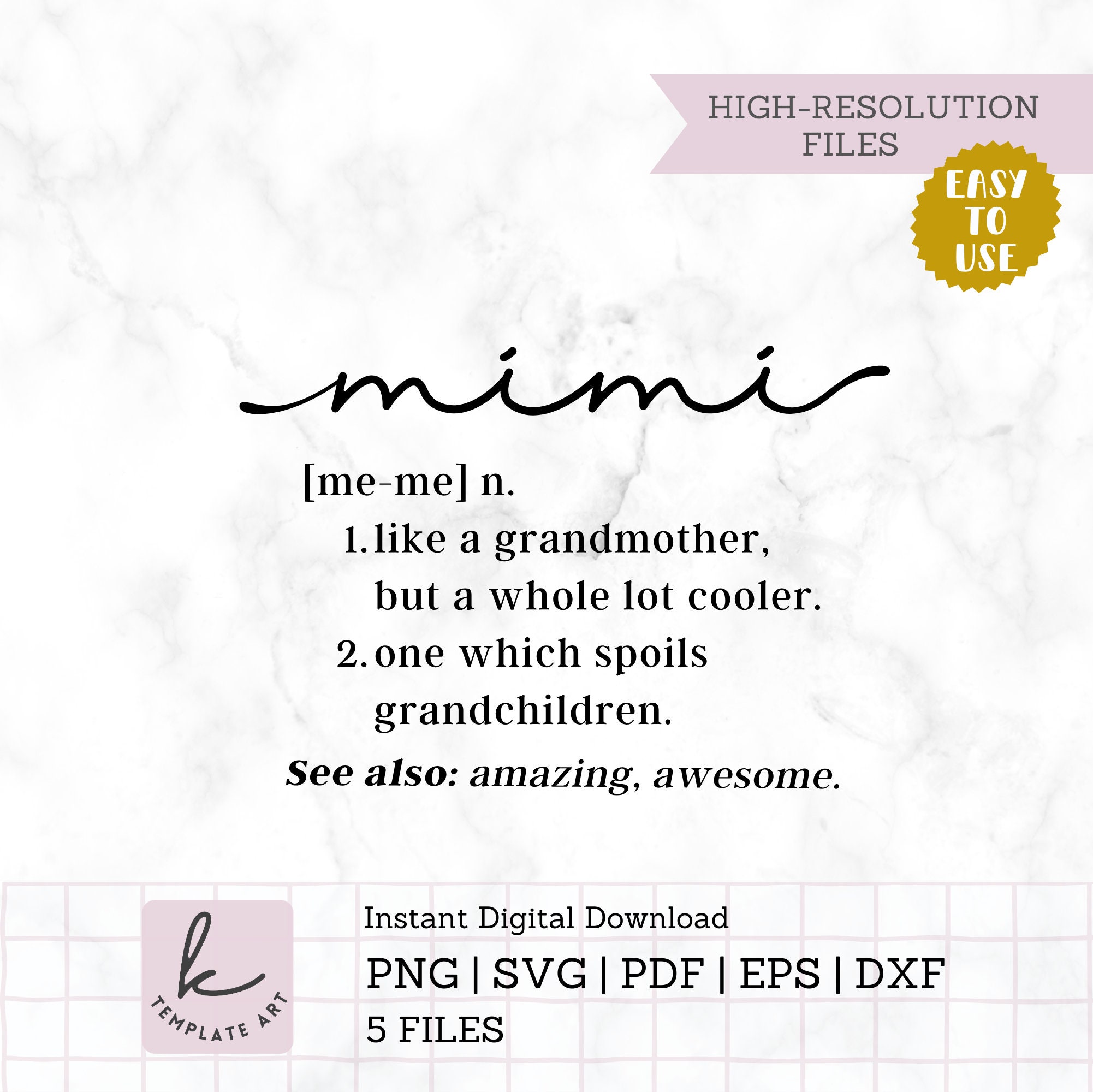 Handwritten Mimi Definition Shirt Svg Cute Mimi Png Grandma - Etsy