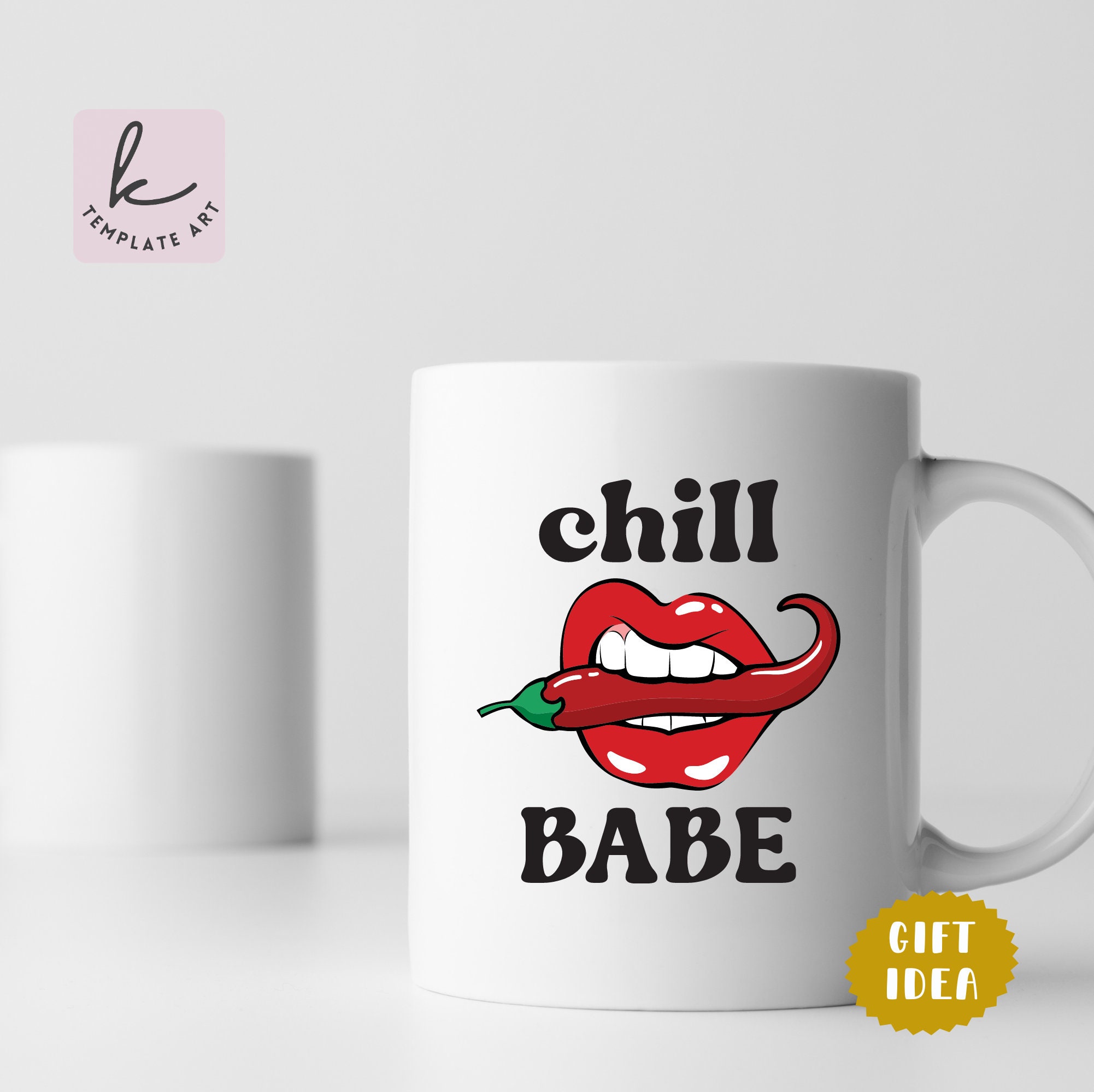 Chill Babe Illustration Png for Craft Art Hot Red Pepper Eps - Etsy