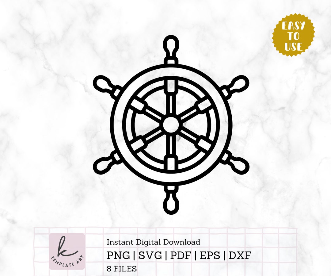 Ship Wheel Svg, Nautical Ship Whee, Svg Cut Files, Ship Wheel Clipart ...
