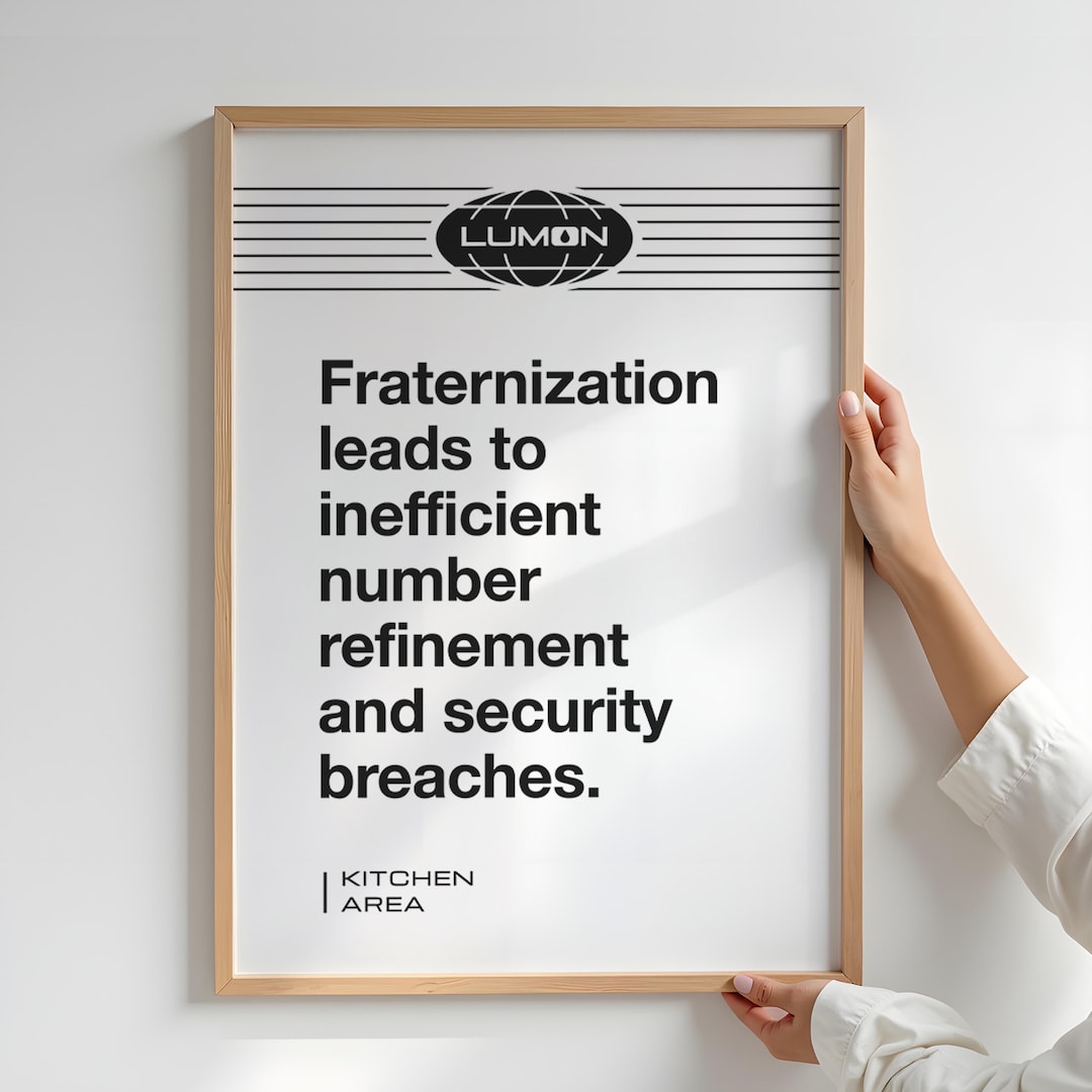 Severance Poster TV Show Inspired JPG Fraternization Inefficient Number ...