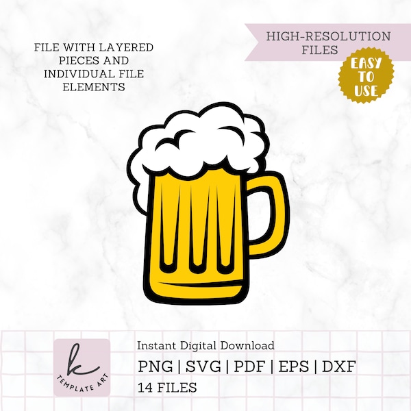 Beer Stein Print - Etsy