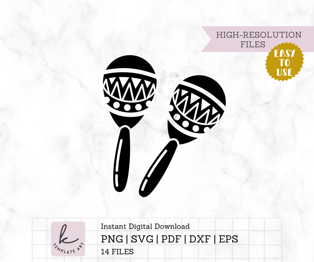 Maracas Clipart Png, Maracas Cricut Eps, Fiesta Vector Pdf, Maracas Cut ...