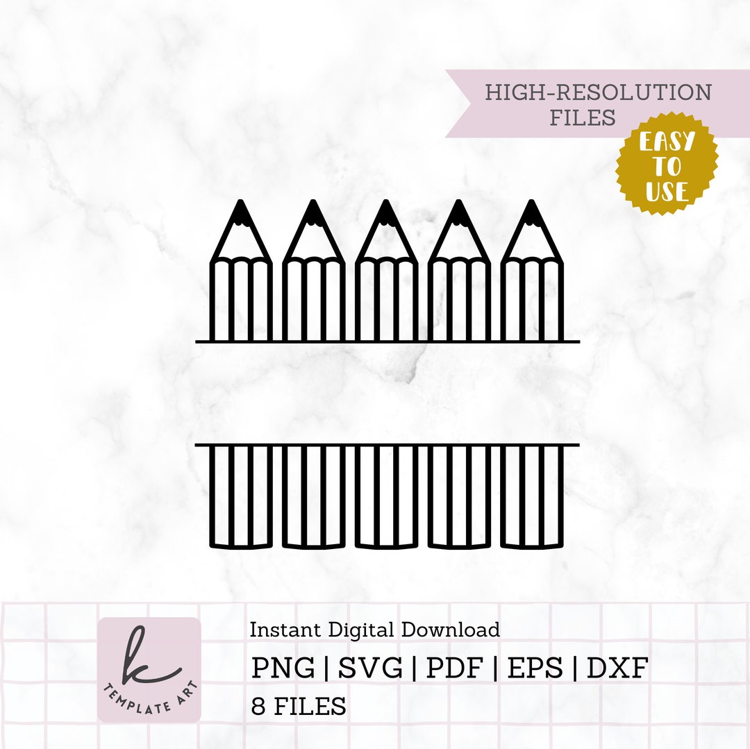 Minimal Pencil Name Frame Svg File for Craft Art Name Frame - Etsy