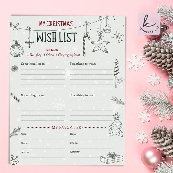 Christmas List Boy - Etsy