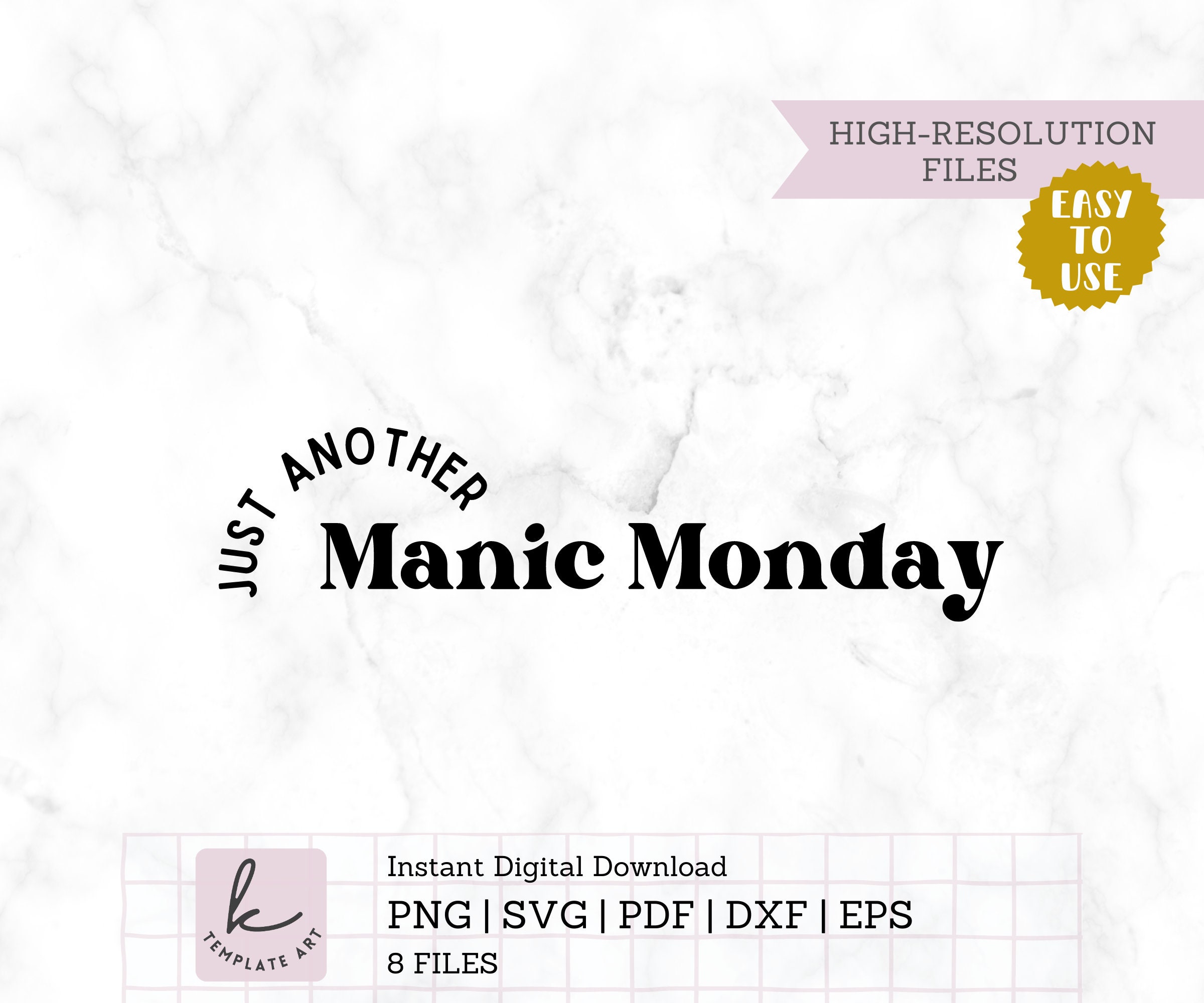 Just Another Manic Monday Shirt Svg File Monday Syndrome Svg - Etsy