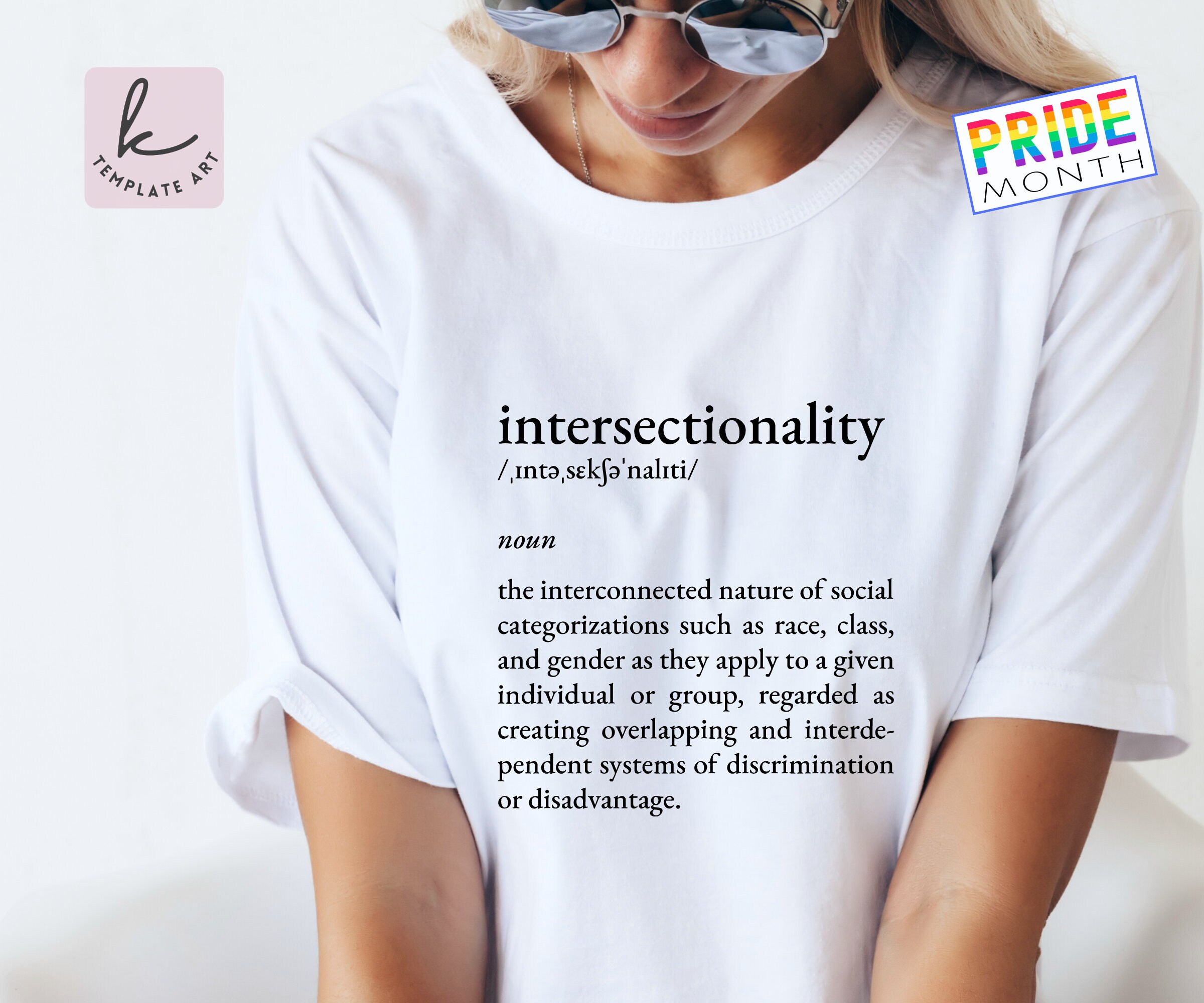 Minimal Intersectionality Definition Pride Shirt Svg File - Etsy Canada