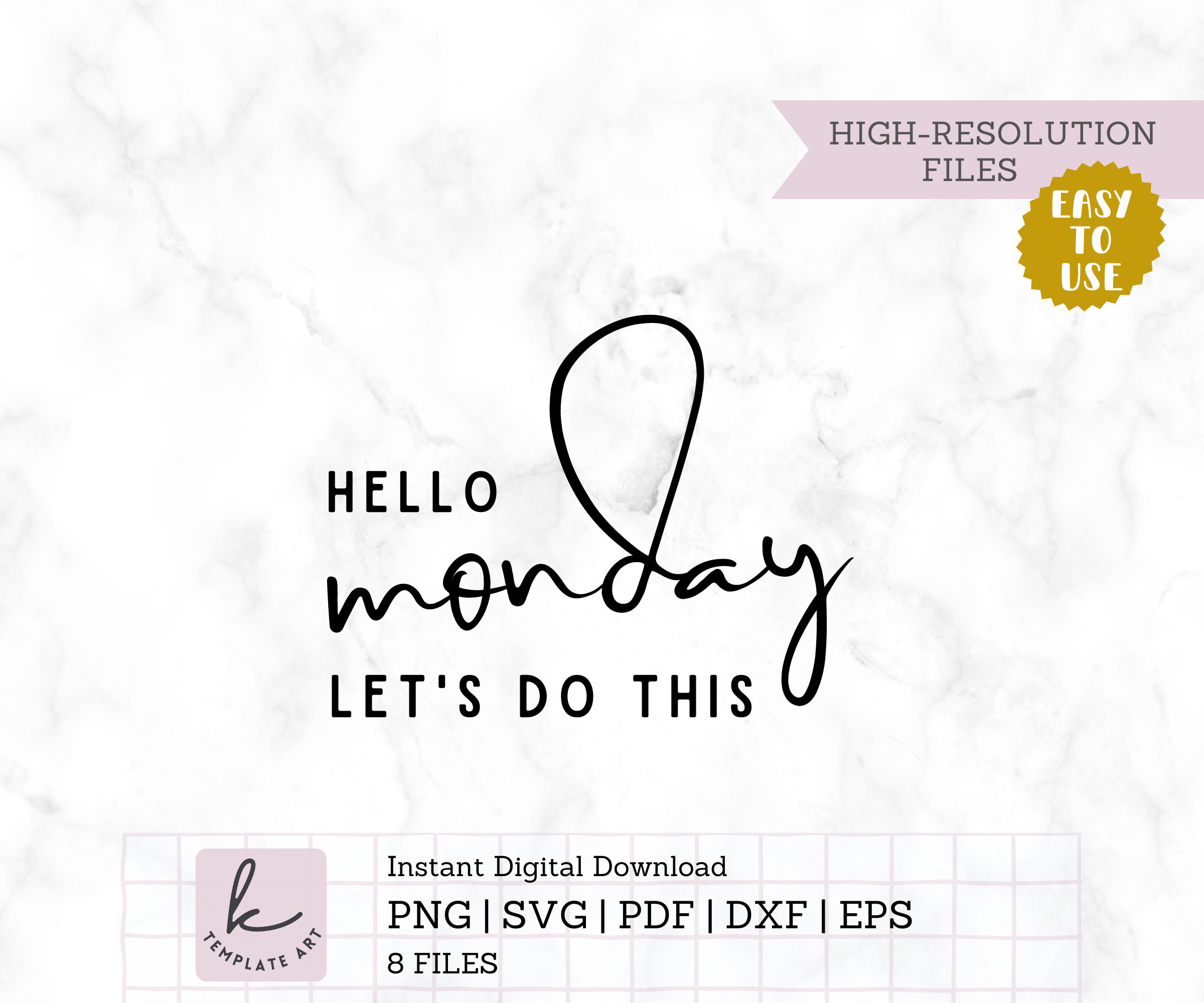 Hello Monday Let's Do This Shirt Svg File Monday Syndrome - Etsy