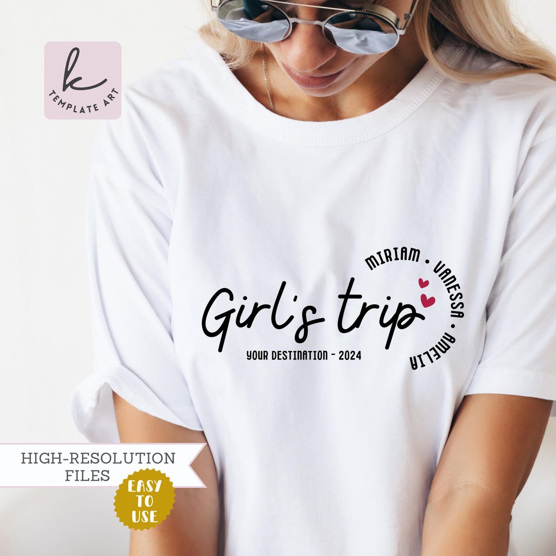 Vintage Custom Destination and Names SVG Girls Trip 2024 Summer Trip ...